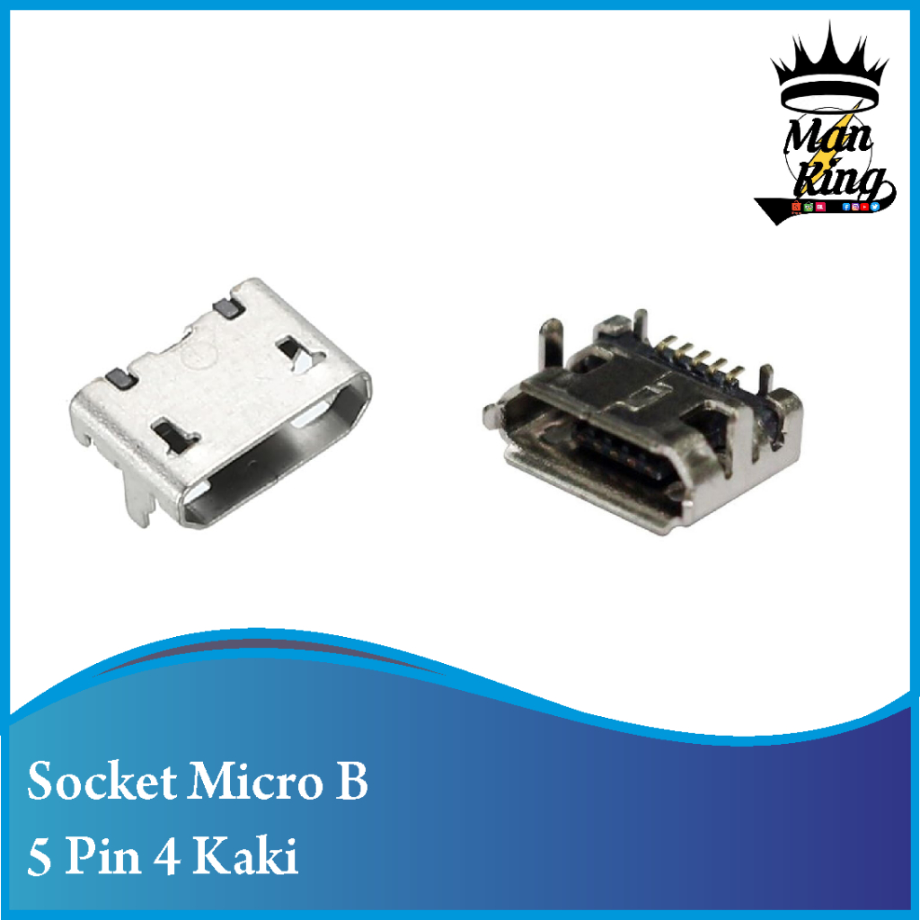 Socket Micro usb 5pin type b female connector | Shopee Malaysia