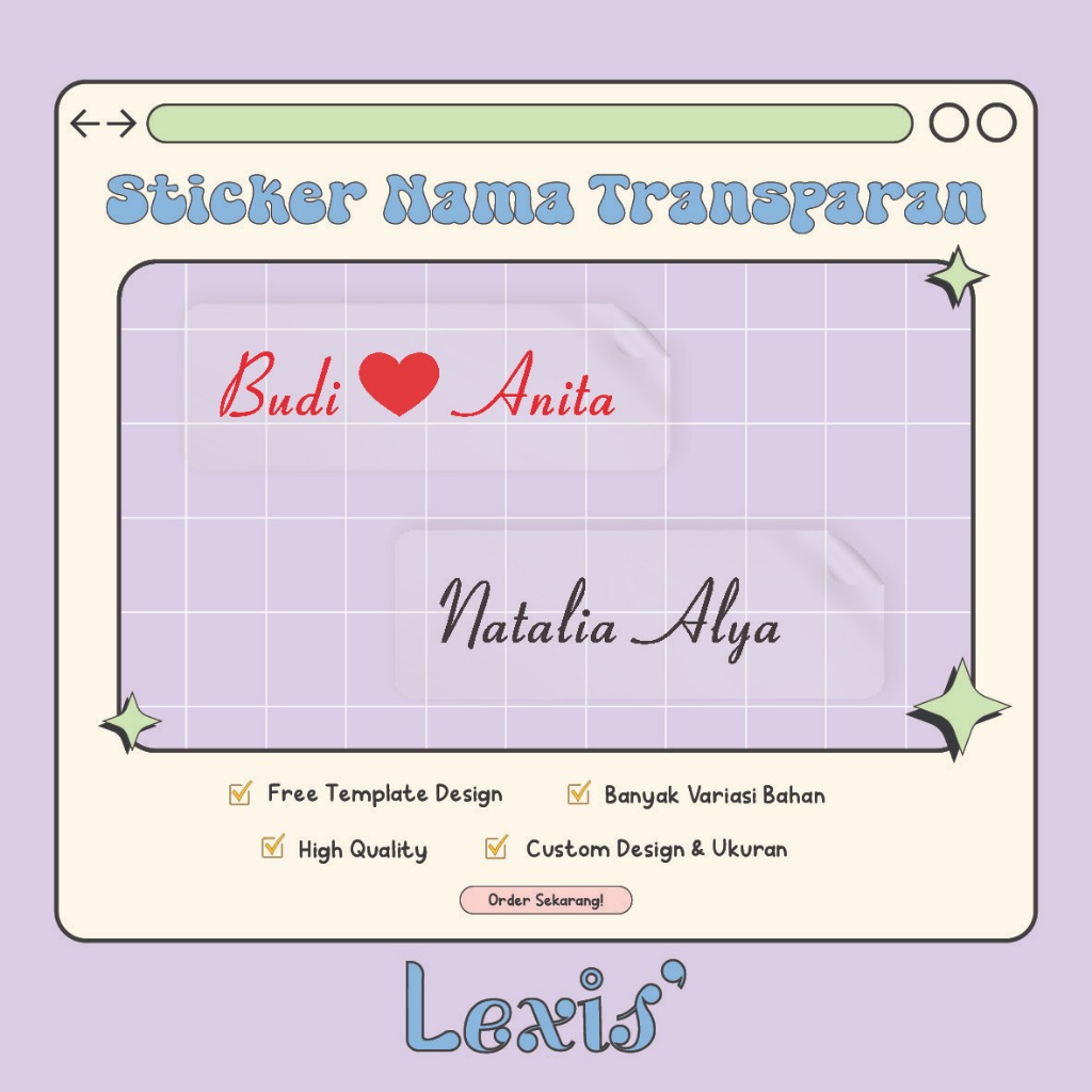 Souvenir Transparent Name Sticker - Wedding Name Sticker - Name Sticker ...