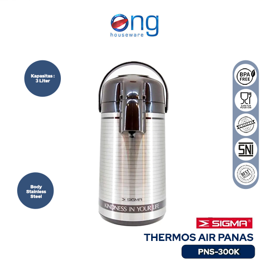 TERMOS Stainless Steel Thermos Pump Hot Water Thermos 3 Liter Sigma ...