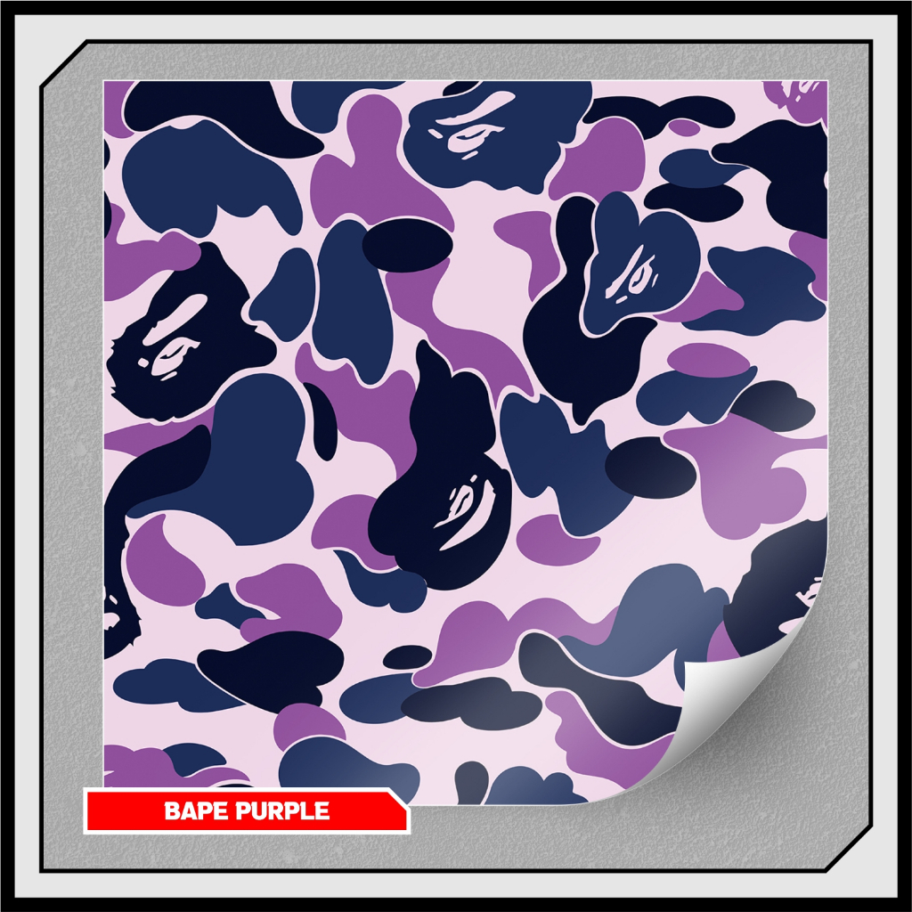 Bape Camo Motif Decal Sticker Sticker Size 50 x 50 cm | Shopee Malaysia