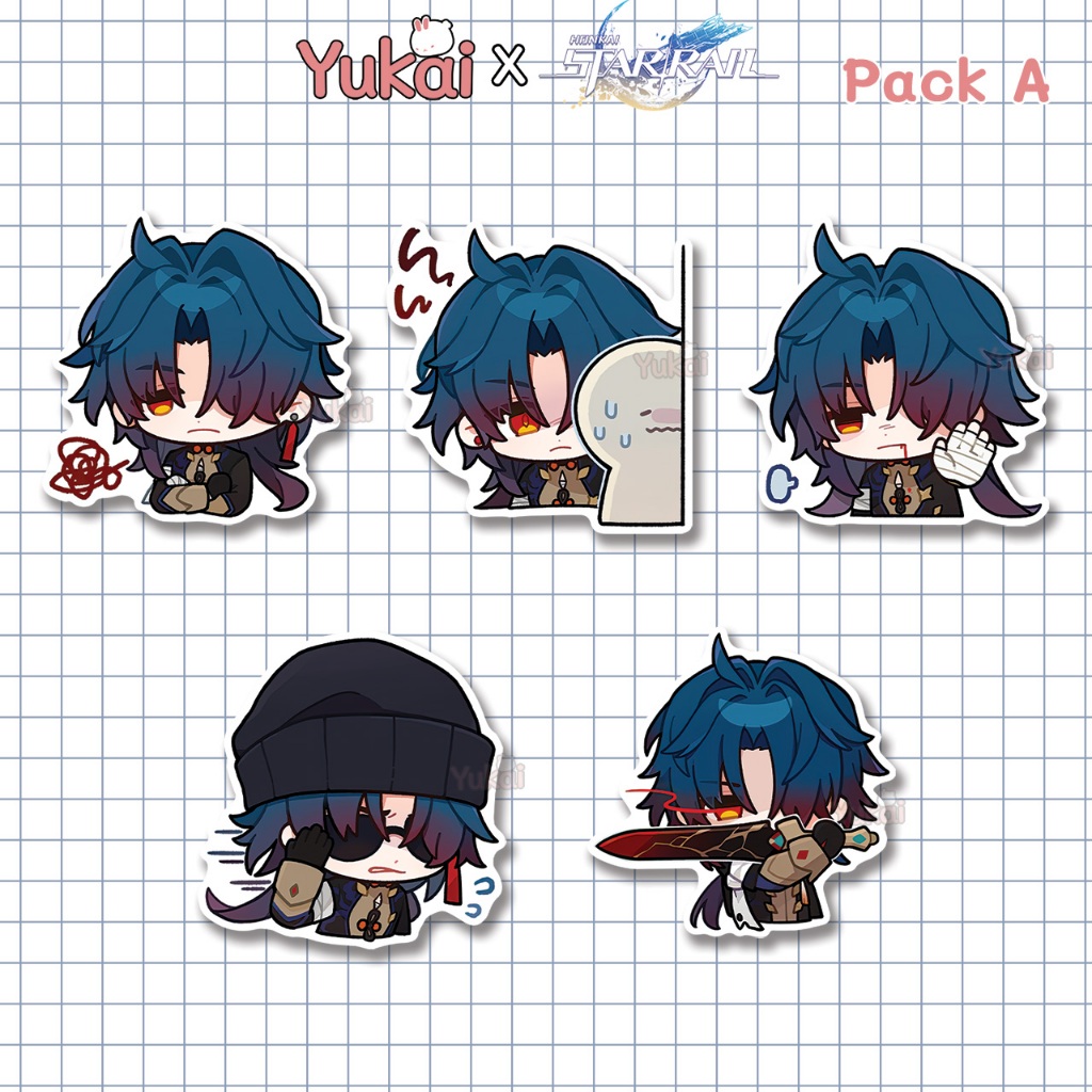 Premium Honkai Star Rail (HSR) Blade Pack Stickers, Waterproof Anime ...