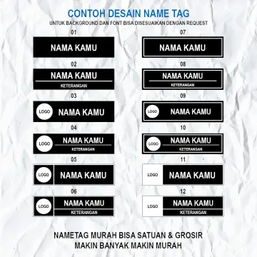 NAME PLATE CHEST NAME TAG / CUSTOM NAME PIN | Shopee Malaysia