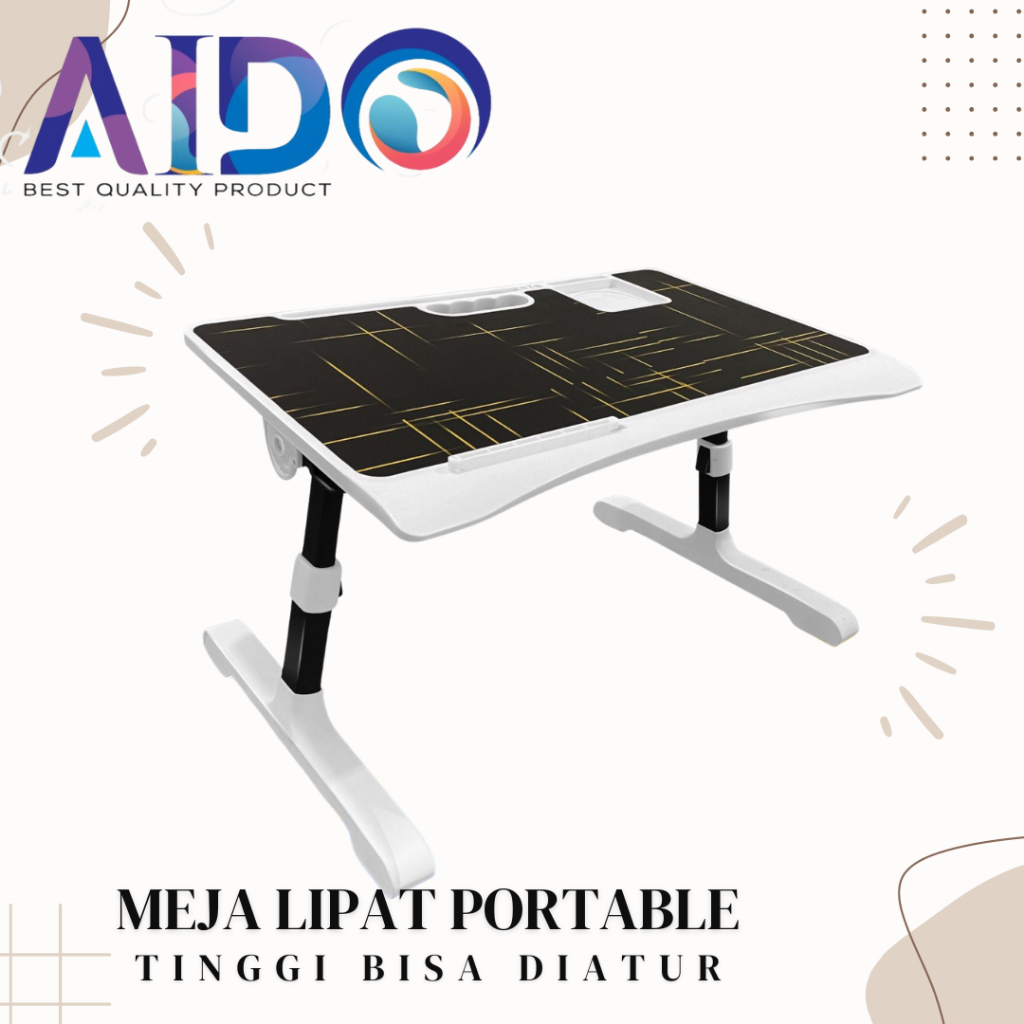 Folding Laptop Study Table Foldable Bed Table Height Adjustable ...