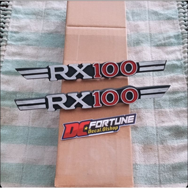 MERAH Yamaha RX 100 Red Side logo | Shopee Malaysia