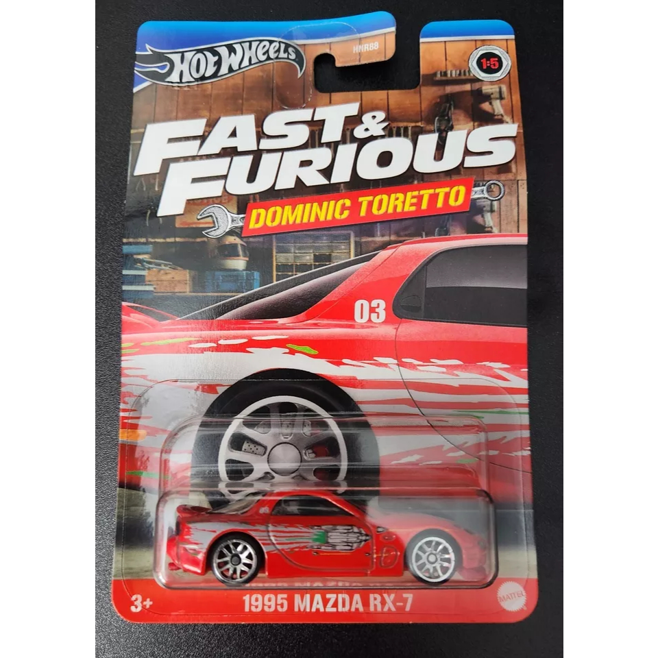 Hot Wheels 2024 Fast & Furious Dominic Toretto 1985 Mazda RX-7 (Red ...
