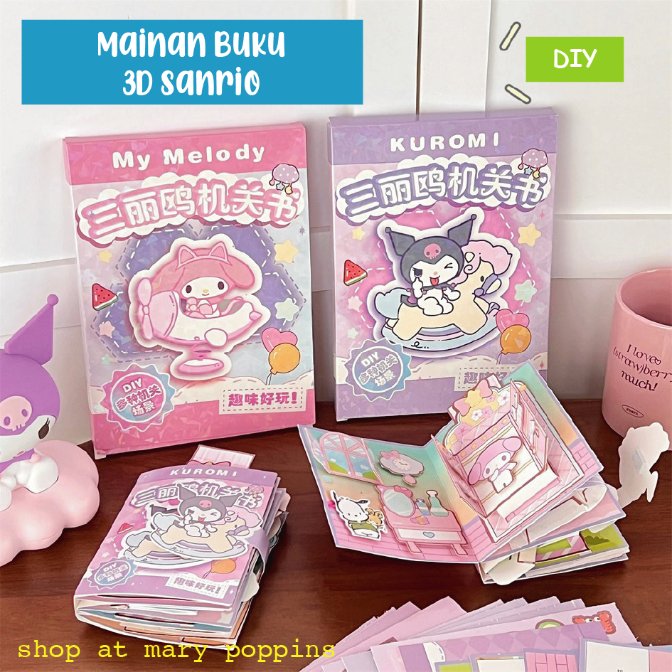 Diy Quiet Book 3D Sanrio Kuromi and My Melody Pop-Up Activity Book for ...