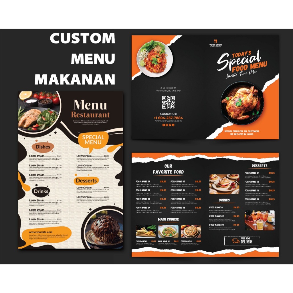 Print a list of Menu boards / Menu boards / restaurant menus, A4 size ...