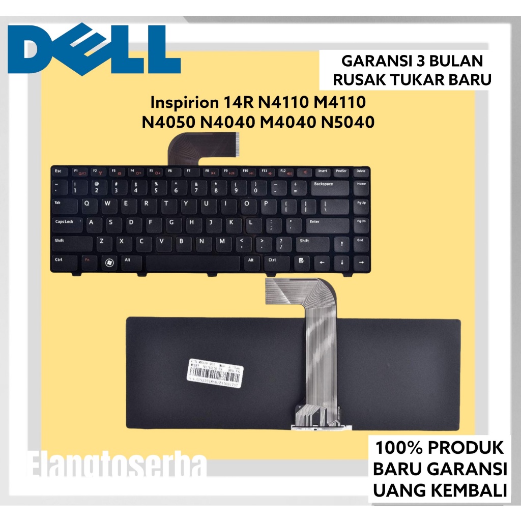 Dell Inspiron Keyboard 14R N4110 N4050 M4040 M4110 M411R XPS 15 L502X ...