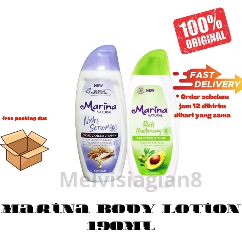 Marina Hand Body Lotion Natural 190ml | Shopee Malaysia