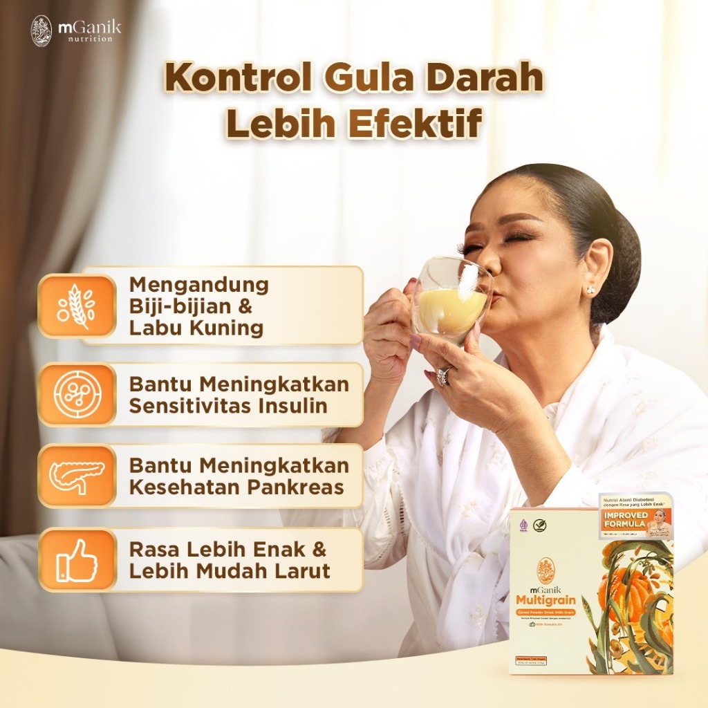 Mganik Multigrain Multigrain Cereal Drink for Diabetes 1 Box 20 Sachets ...