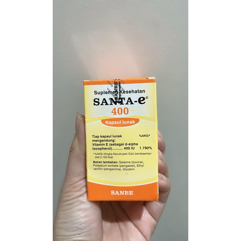 SANTA-E 400 IU BOTTLE CONTAINS 30 Antioxidant Capsules and Meets the ...