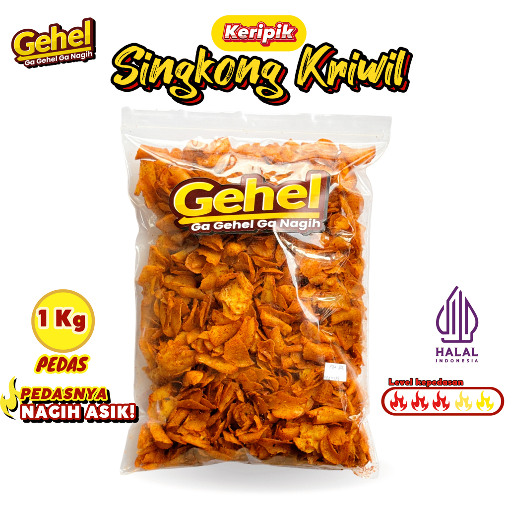 GEHEL Spicy 1 Kg KRIWIL CASSAVAKeripik - Snack | Shopee Malaysia