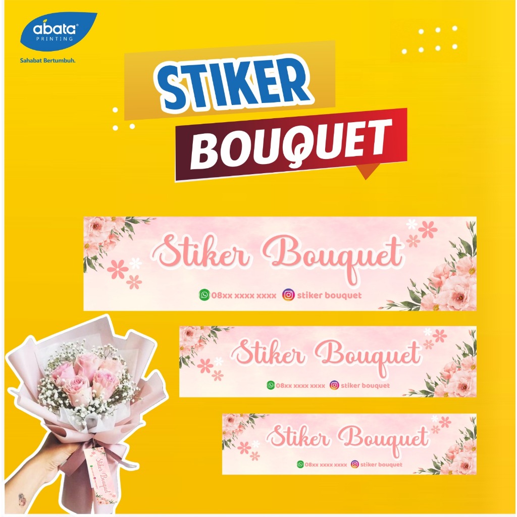 Bouquet Sticker Bouquet Sticker Bouquet Sticker Custom Bouquet Label ...