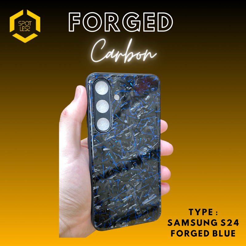 Samsung S24 Blue Metallic Forged Carbon Case | Shopee Malaysia