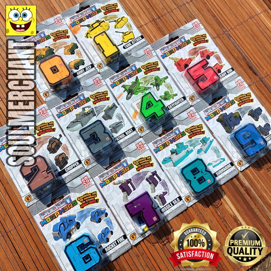 TRANSFORMERS POCKET MORPHER NUMBER UNIT 0 1 2 3 4 5 6 7 8 9 ORIGINAL ...