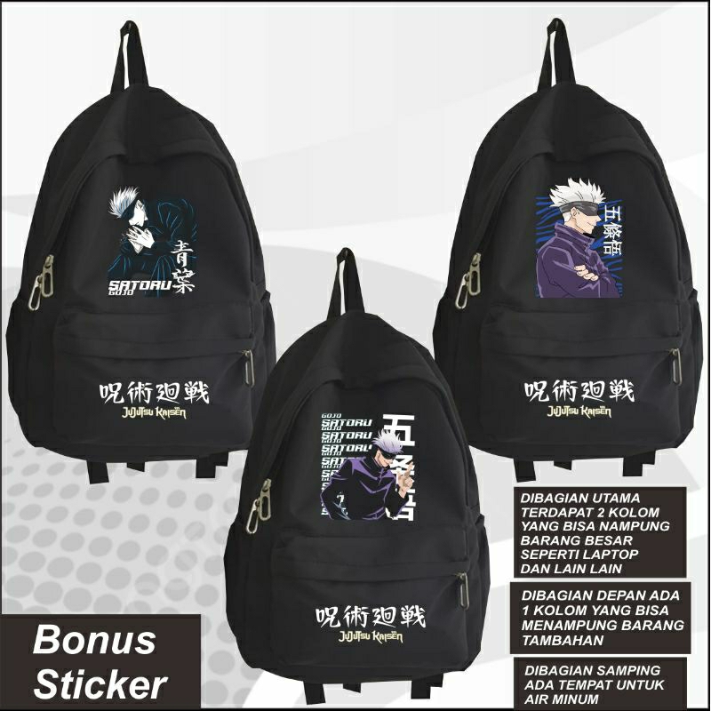 Anime Jujutsu Kaisen Gojo Satoru Series 4 Backpack School Bag | Shopee ...