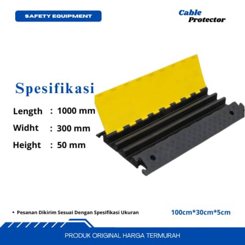 Speedhump CABLE PROTECTION 3 LINE rubber speed hump 1000mm*300mm*50mm ...