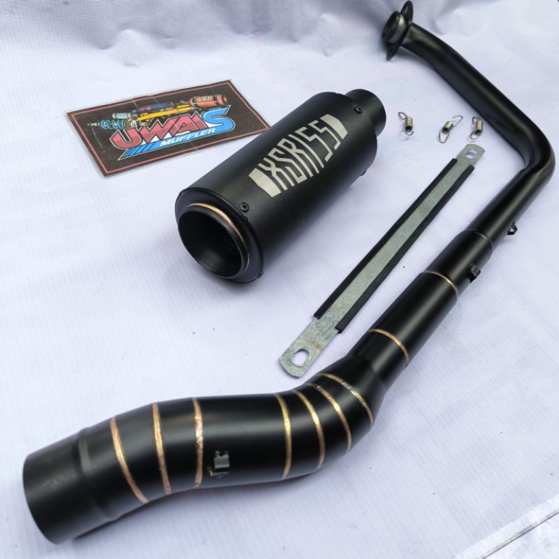 Xsr 155 racing Exhaust Exhaust xsr155 black coating full system ...