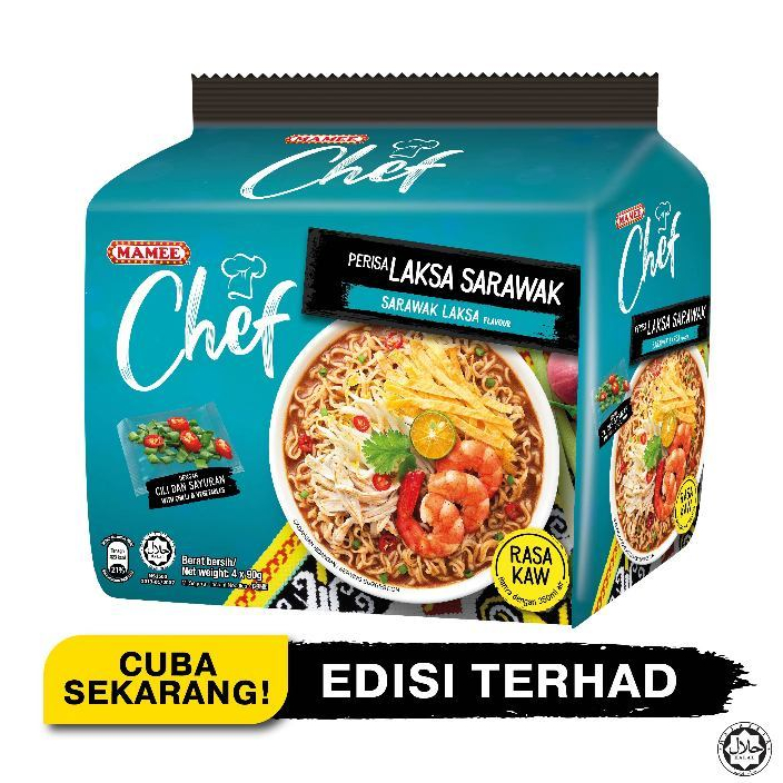 Mamee Chef Mi sarawak laksa flavor 4x89g | Shopee Malaysia