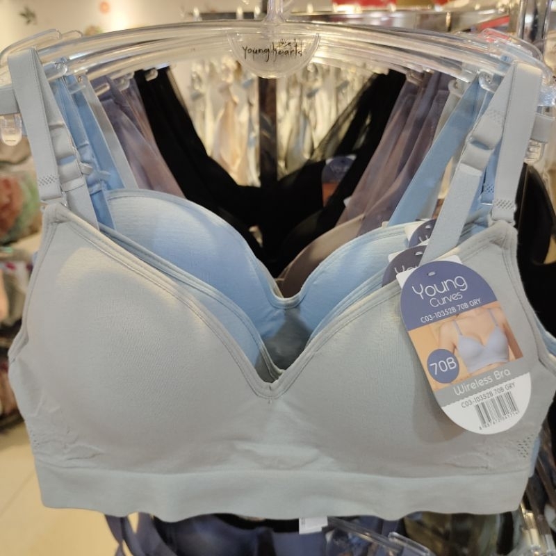 Young CURVES BRA SEAMLESS RIB WITHOUT WIRE (CO31-10352) CUP B | Shopee ...