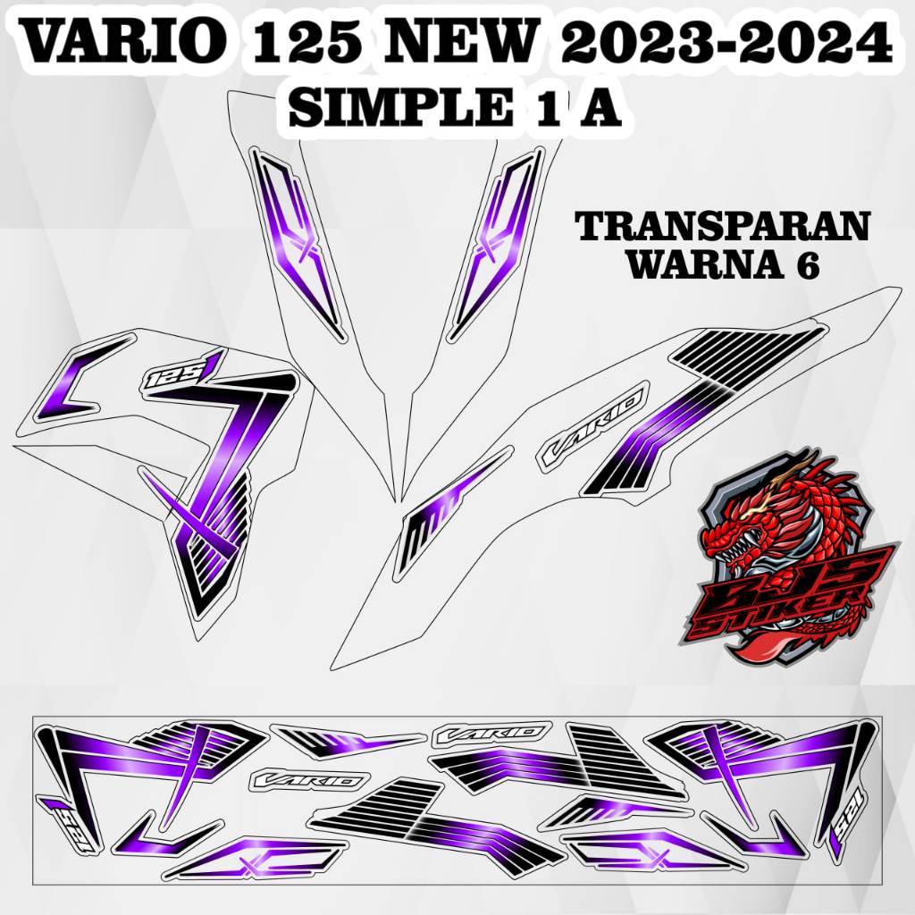 Vario 125 new 2023 - 2024 stickers - uv transparent decal stickers ...