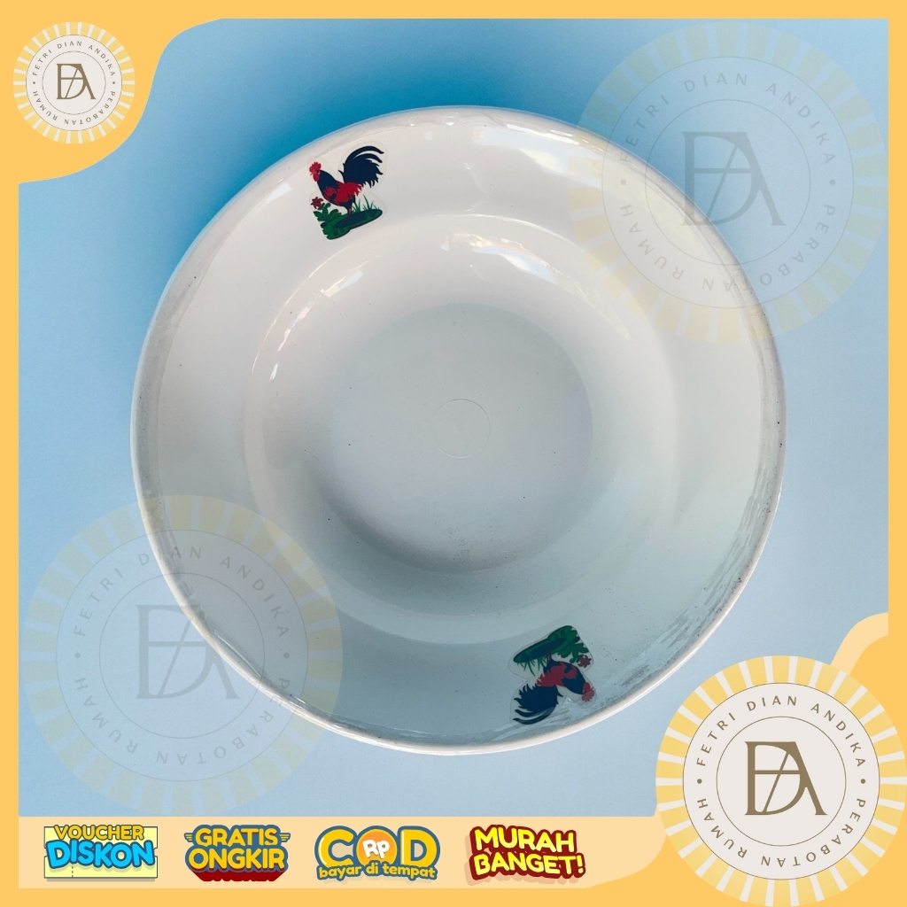 PUTIH Jago White Plastic Plates per 12 pcs (1 dozen) | Shopee Malaysia