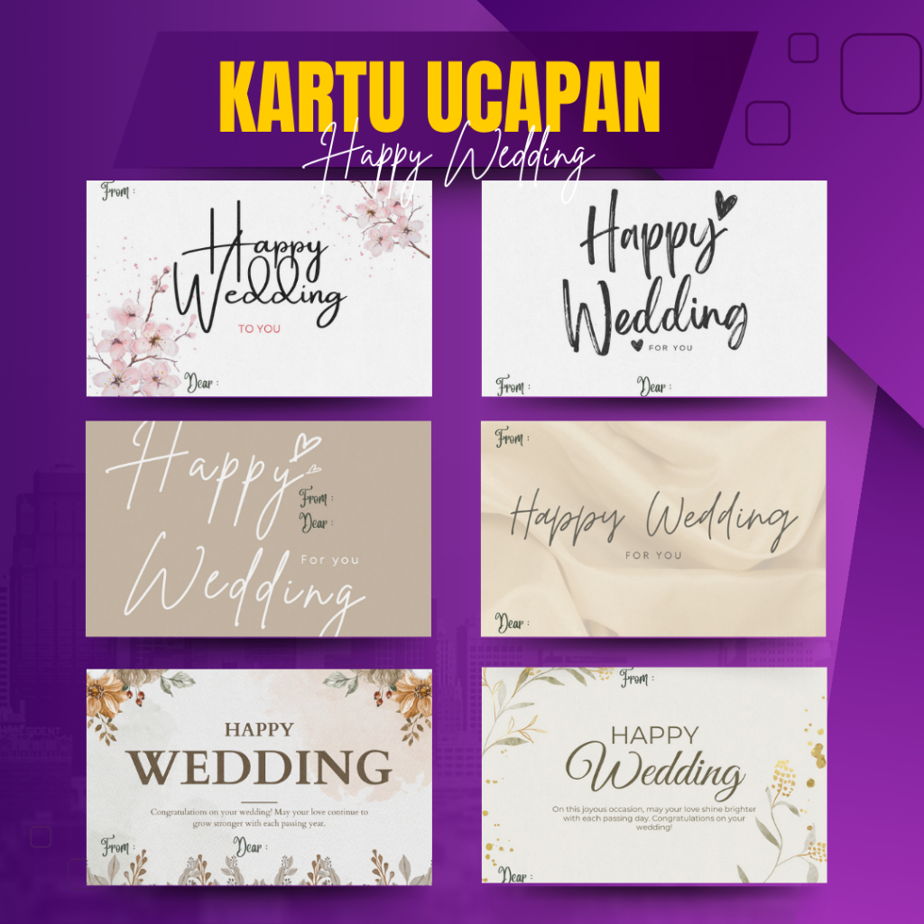 Greeting Card Happy Wedding - Gift Card - Wedding Greeting Card ...