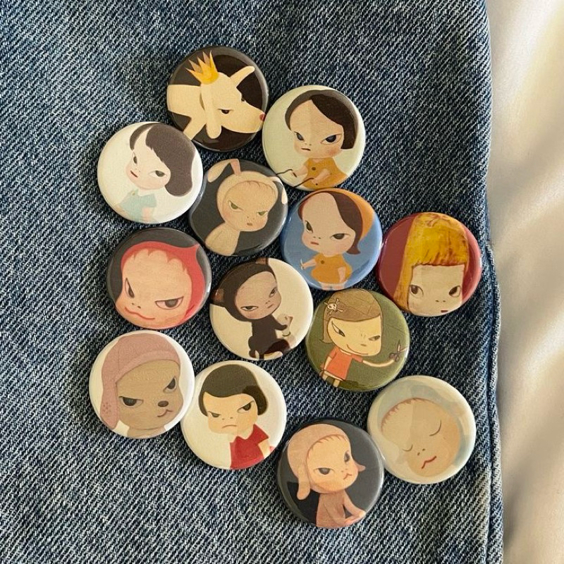 Yoshitomo nara pins | Y2k grunge vintage button pins | Shopee Malaysia