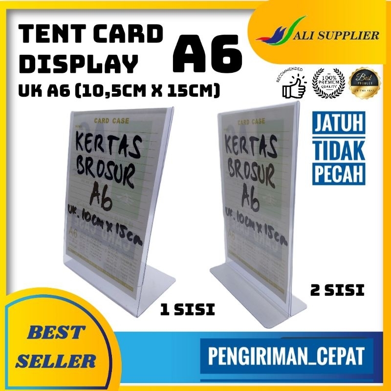 Mika TENT CARD A6/Brochure Holder A6/Not Acrylic A6/Promotional STAND/Mica SCAN Place QR CODE ...