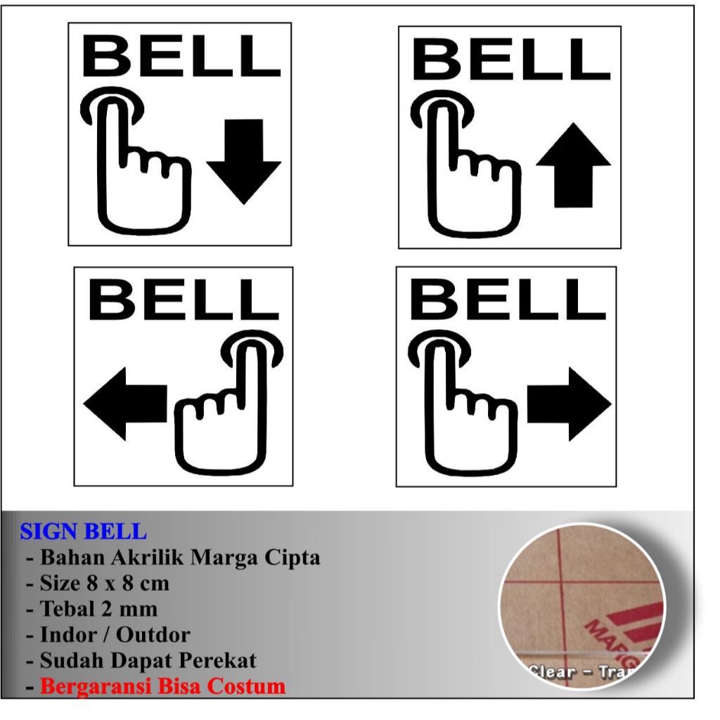 Acrylic BELL Press SIGNAGE | Shopee Malaysia