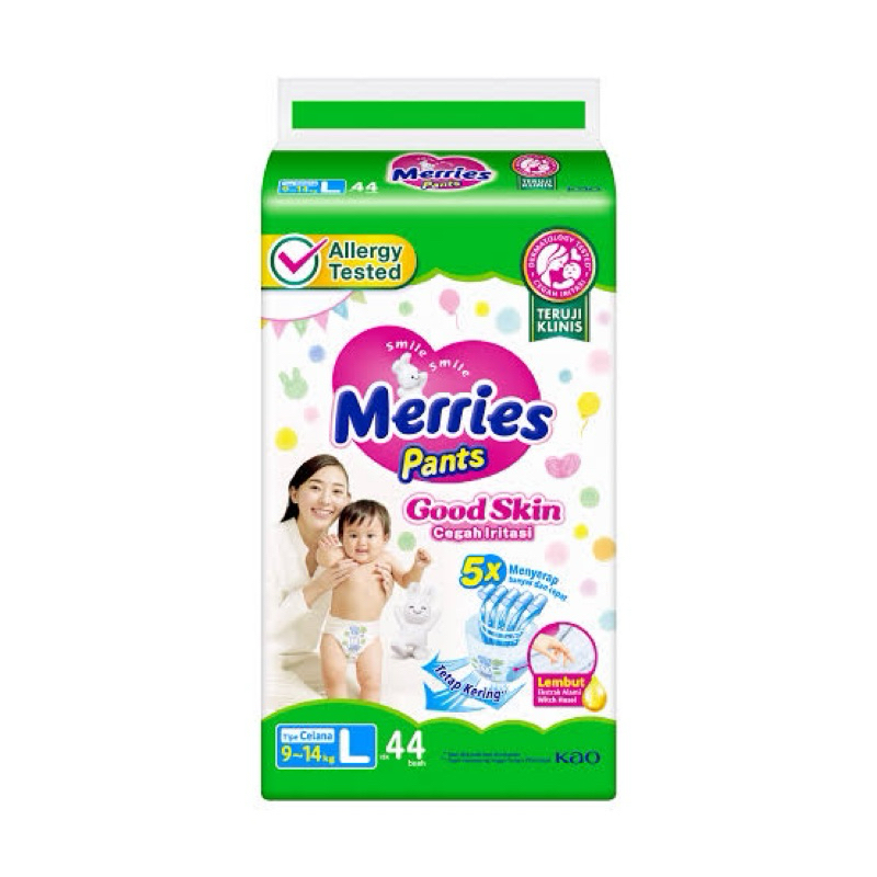 (Package Of 2 bal) MERRIES PANTS GOOD SKIN L44 Baby Diapers Kids ...