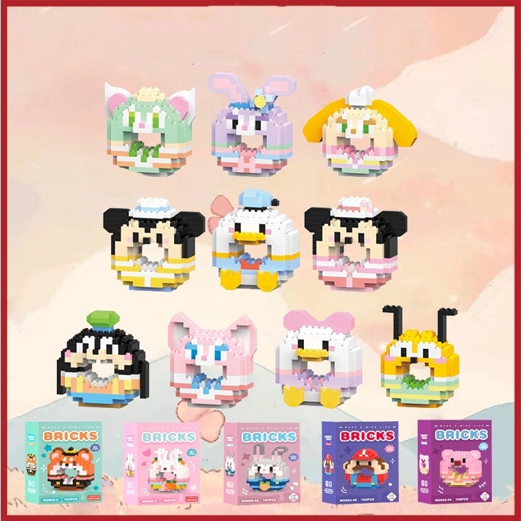 Building Blocks Small Building Donuts Disney Series Bricks Small Animal ...