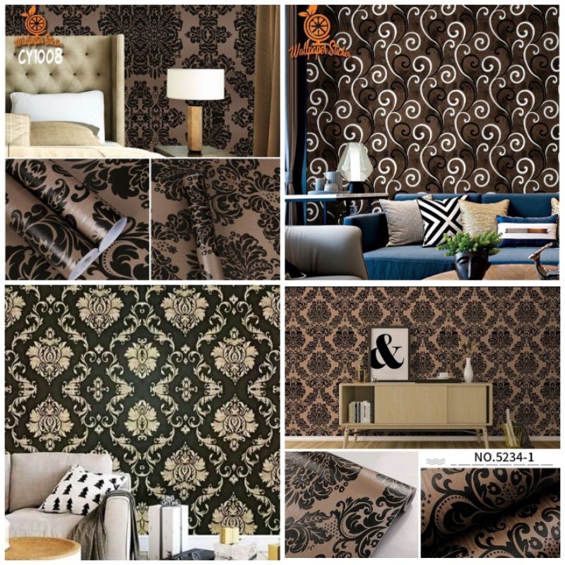 Brown Wall Wallpaper Batik Wall Wallpaper Luxury Wall Wallpaper Room ...
