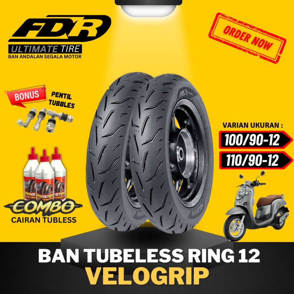 Tire FDR TUBELESS ULTIMATE TIRE FDR VELOGRIP RING 12/TIRE Outer FDR ...