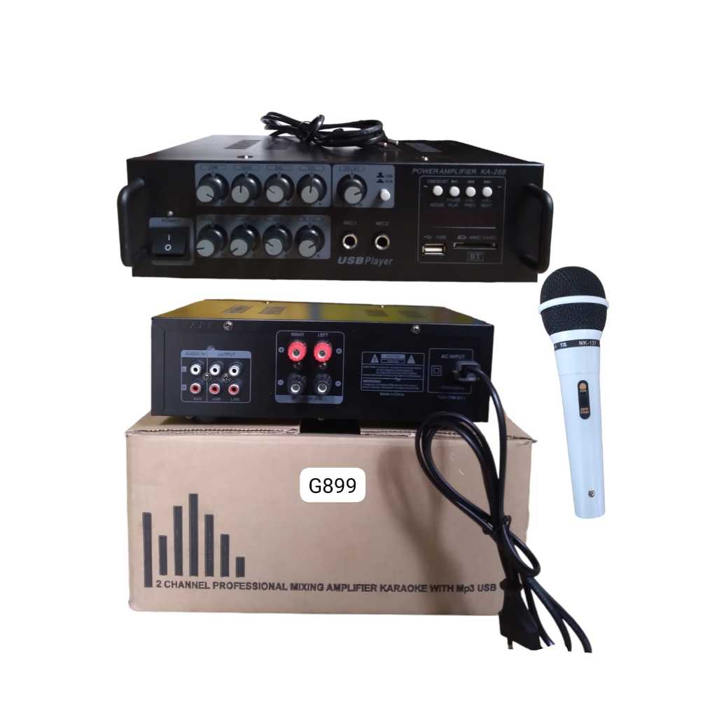 G899 AMPLIFIER POWER AMPLI BONUS MIC MICROPHONE MINI USB BLUETOOTH BT USB SD CARD RADIO POWER ...
