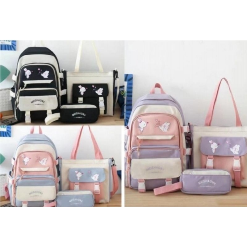Backpack Bag Set 3 in One ( 901 ) | Shopee Malaysia