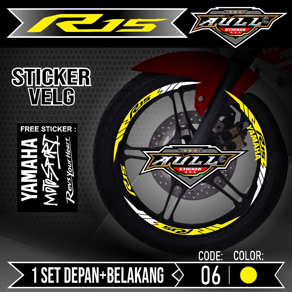 Sticker Rims R15 Cutting Motorcycle Rims Yamaha R15 V2 V3 List Sticker ...