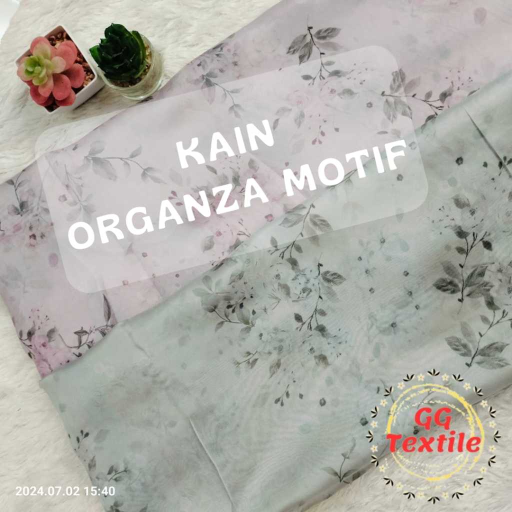 Organza MOTIF Silk Premium Grade A - Exclusive Pure Organza Satin [Soft ...