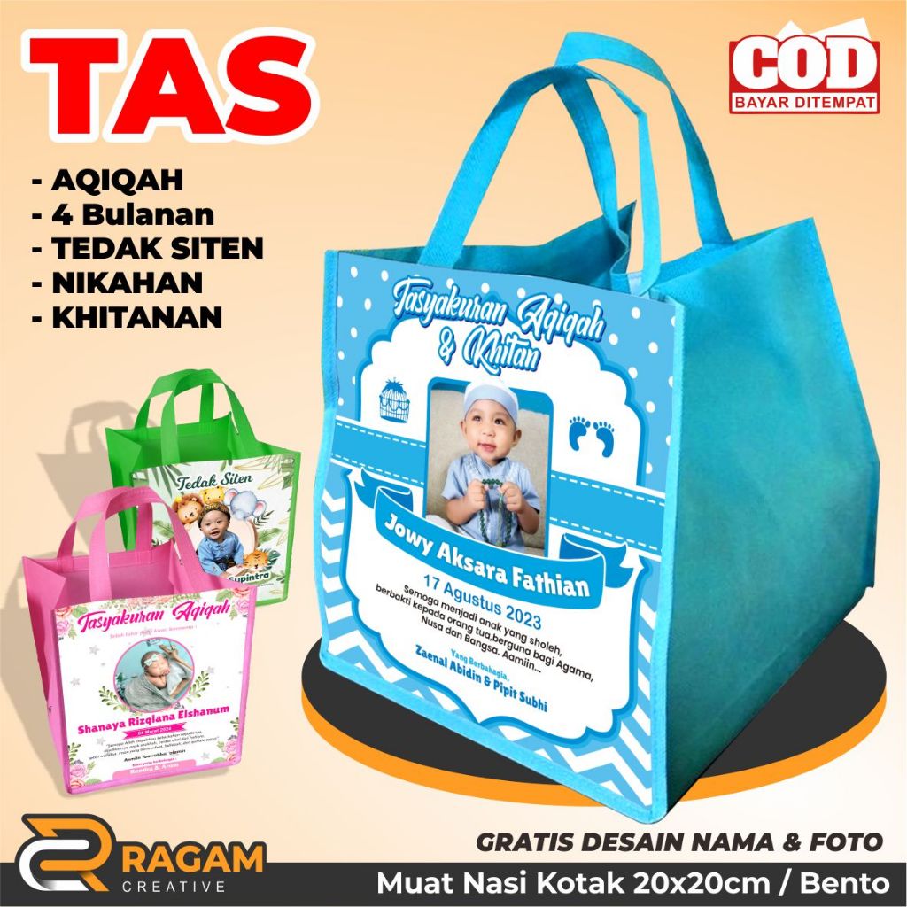 Aqiqah Rice Bag Dos Box Thanks To Celebration Bag/ Thanksgiving Bag ...