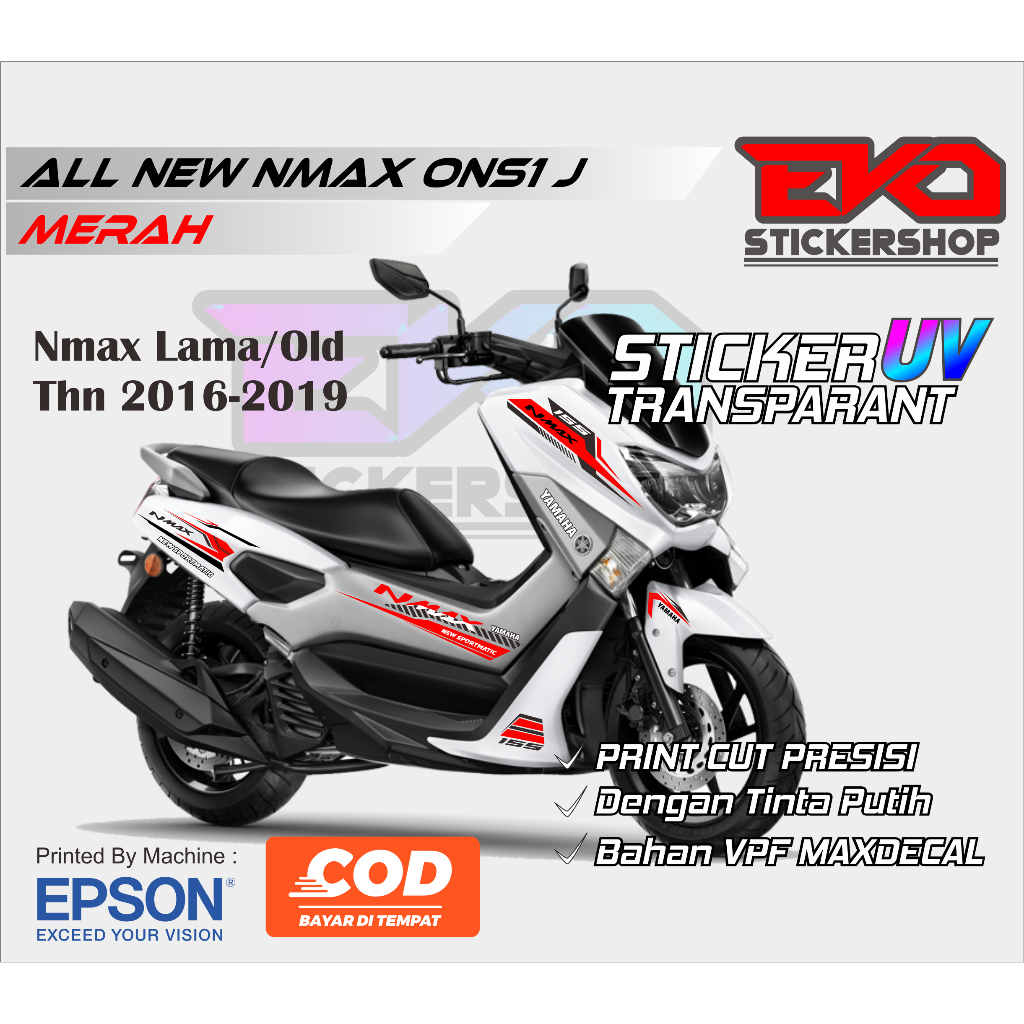 Old Nmax Sticker Transparent UV Nmax 155 Sticker List of ONS1 Color ...