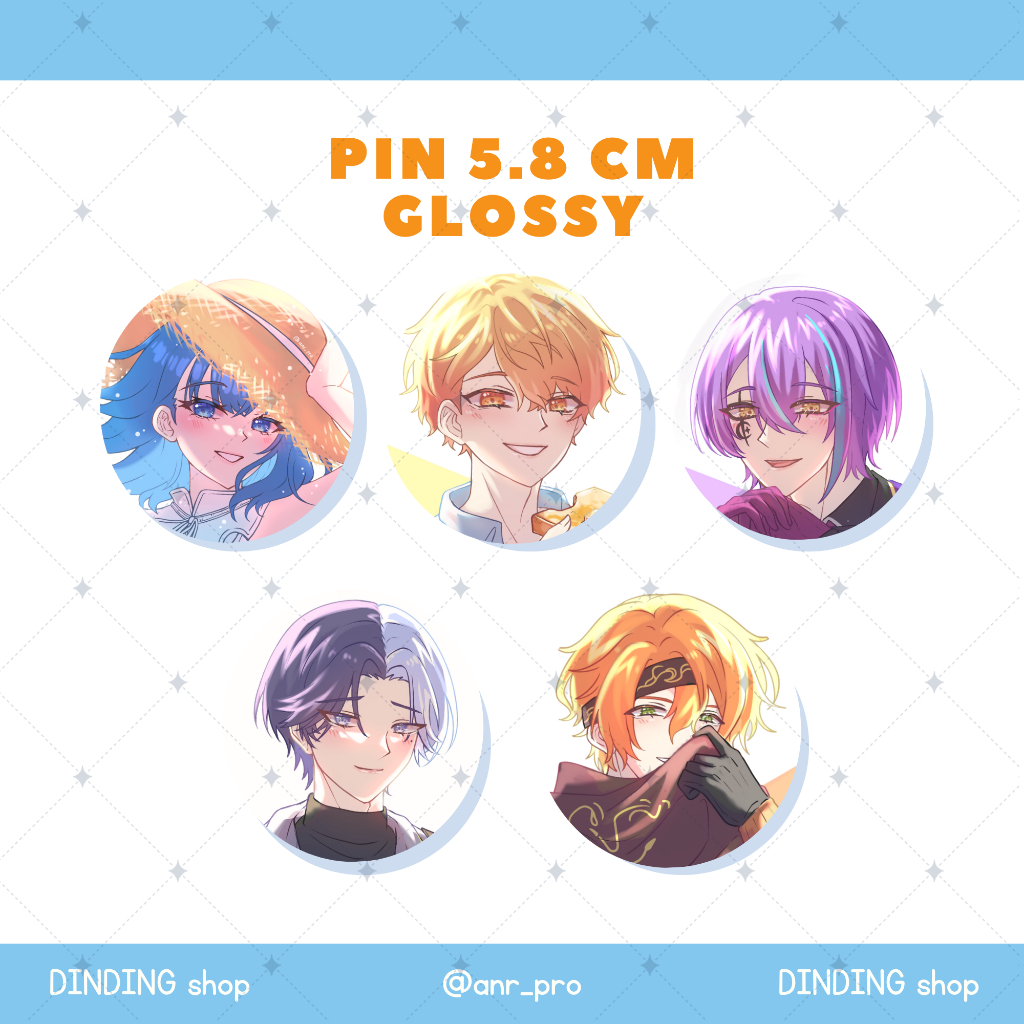 Project Sekai Pin button 5.8cm Glossy FANMERCH safety pin Project Sekai ...