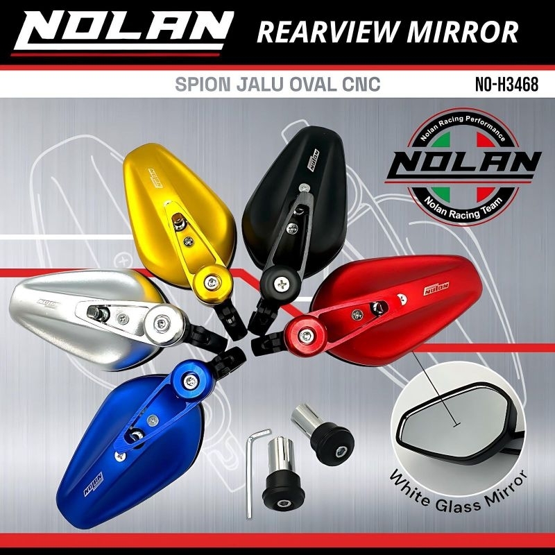 OVAL TRACK MIRRORS BAR END OVAL CNC PREMIUM UNIVERSAL SUITABLE FOR NMAX ...