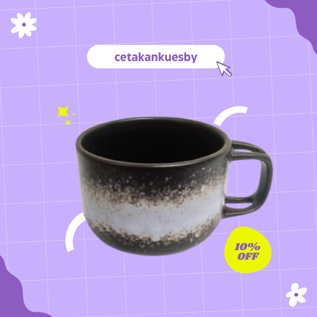 PUTIH HITAM (CKS) Ceramic Mug/Ceramic Cup/Cup/Tea Cup/Ceramic Cup ...