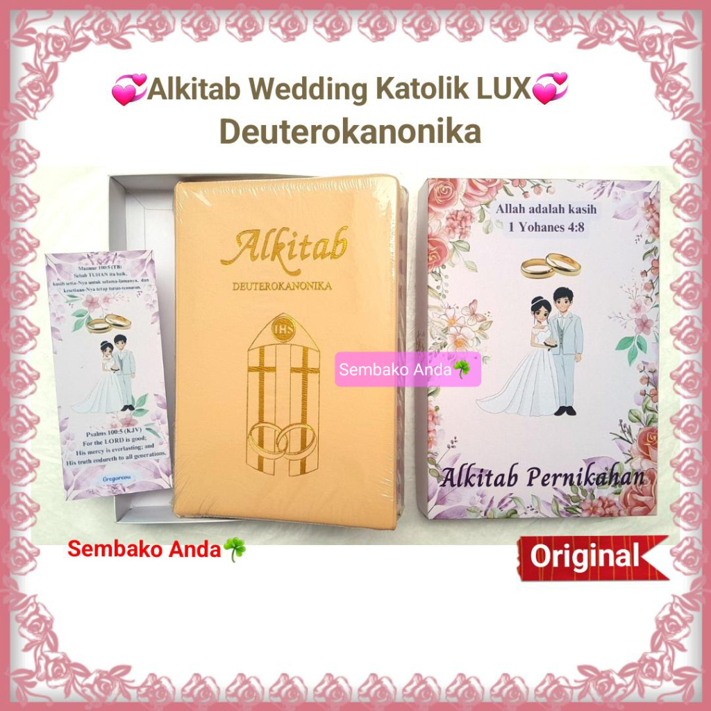 PUTIH Catholic Wedding Bible. Gold LUX/Gold Without Box/Silver White ...