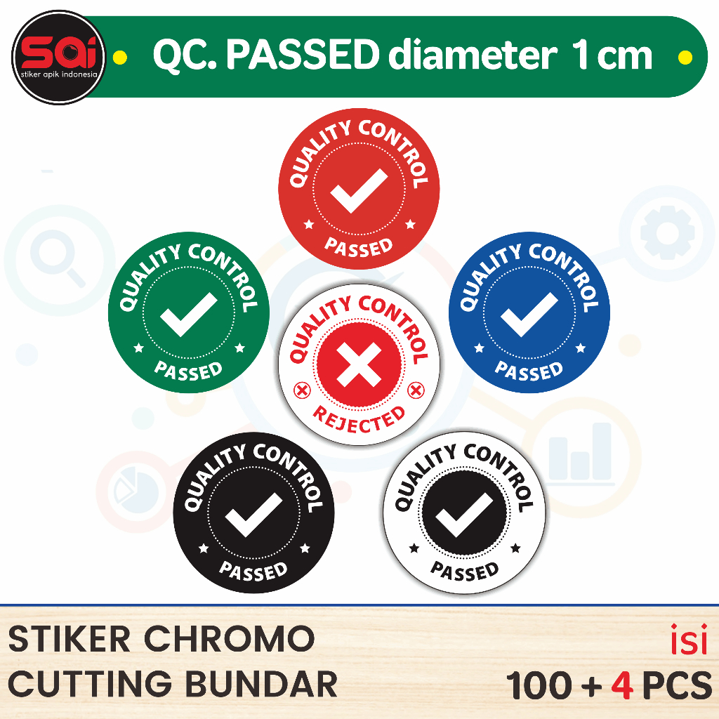 Chromo QC PASSED STICKER - QUALITY CONTROL - REJECTED STICKER ...