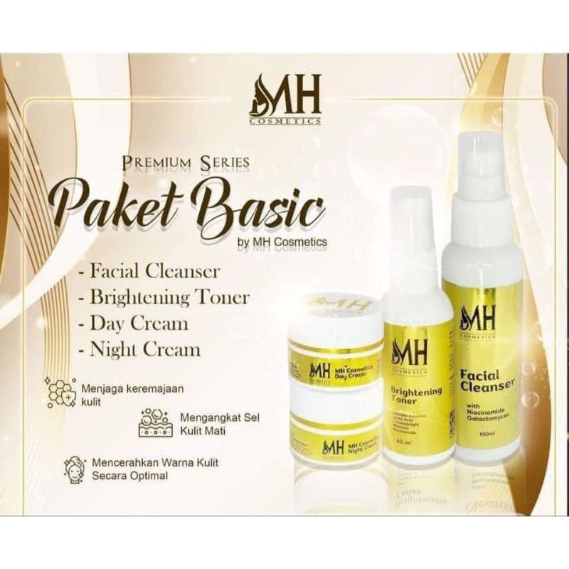Mira Hayati Skincare MH Cosmetic Basic Premium Package Toner Facial Wash Cream Night Day Cream ...