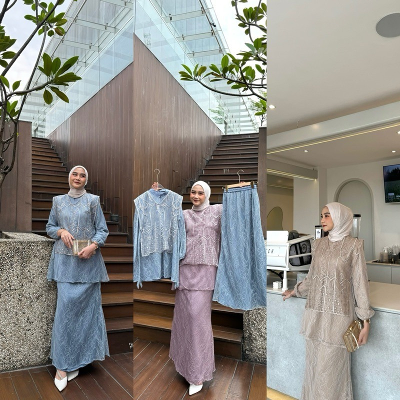 FELISYA SET 3 in 1 (VEST+ BLOUSE + SKIRT) BUSUI FRIENDLY SET NEWEST ...