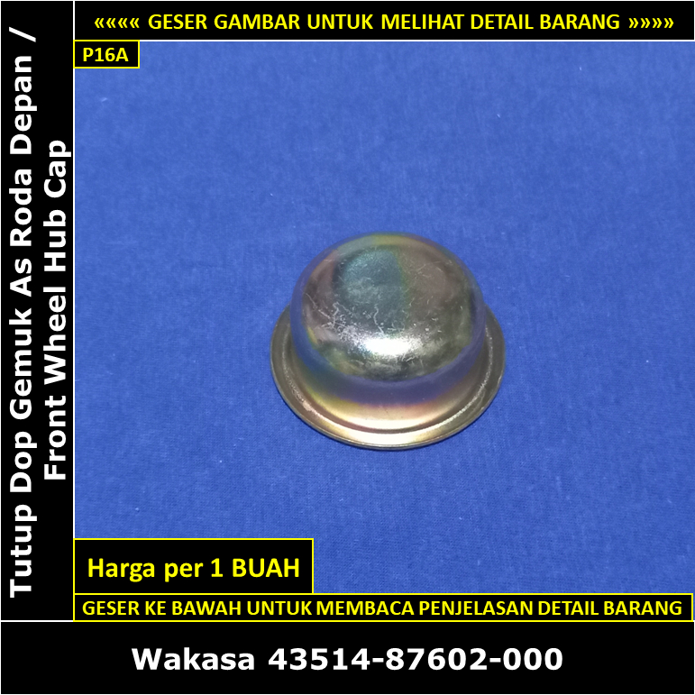 Daihatsu Feroza F61 1993-1997 Wakasa Front Axle Grease Hub Cap 43314 ...