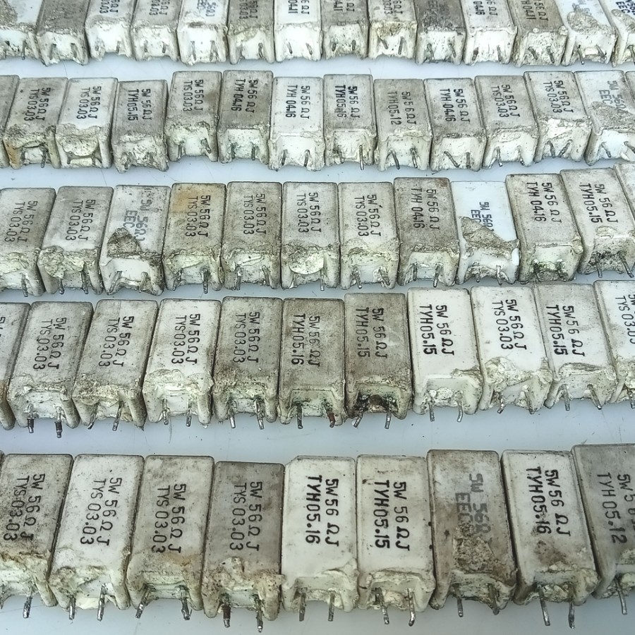 56ohm 5W Chalk Resistor 5% Tolerance Standing model Made in Japan ...