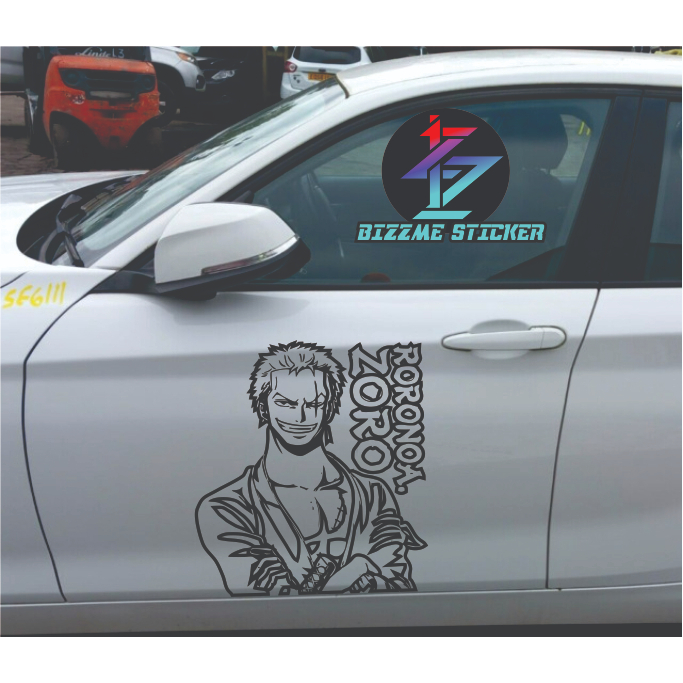 Anime ONE PIECE RORONOA ZORO CAR BODY DOOR embossed cutting STICKER ...